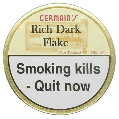 Germain’s Rich Dark Flake Pipe Tobacco 50g Tin – Shave & Coster
